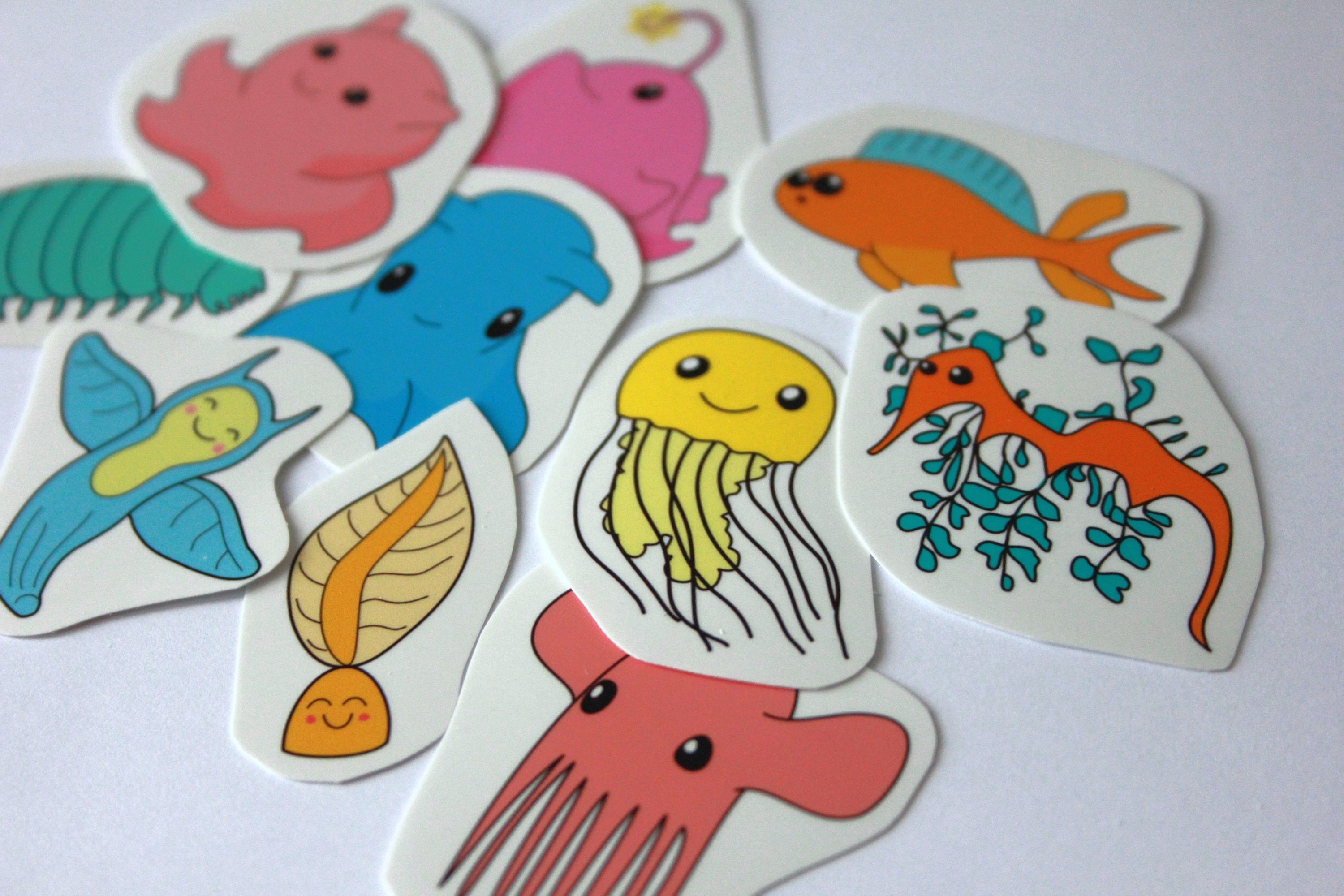 Deep Sea Creatures Sticker Pack - Etsy Canada