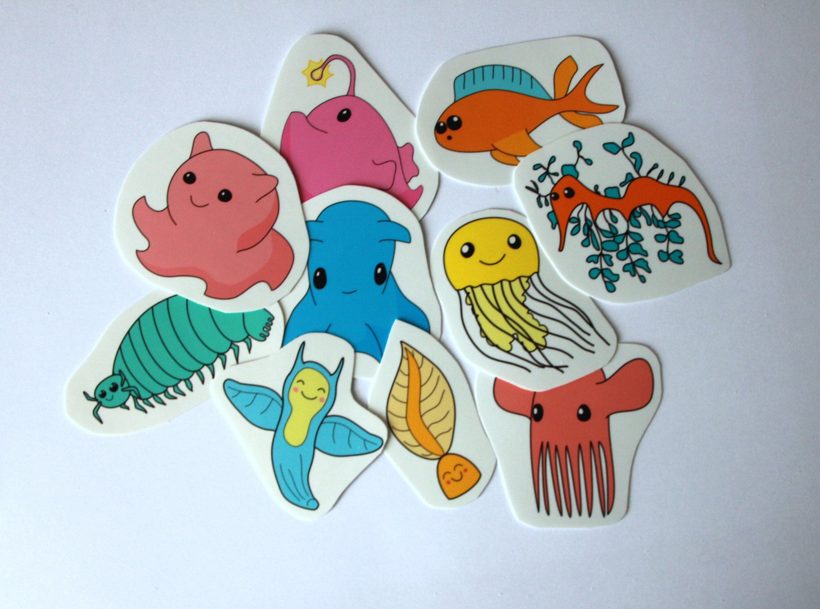 Deep Sea Creatures Sticker Pack - Etsy
