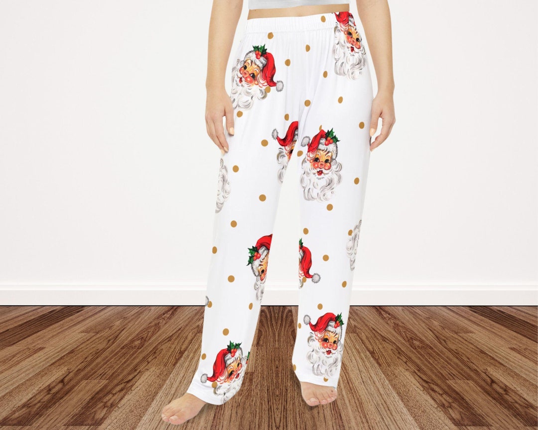 Santa Pjs for Christmas Pajama Pants Loungewear Bottoms for Women Cute ...