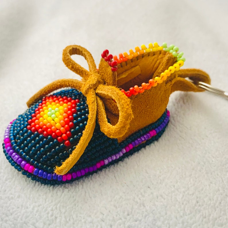 Moccasin Keychain Pattern and Tutorial: Beading Tutorial,assembly Instructions, Pattern Pieces ...