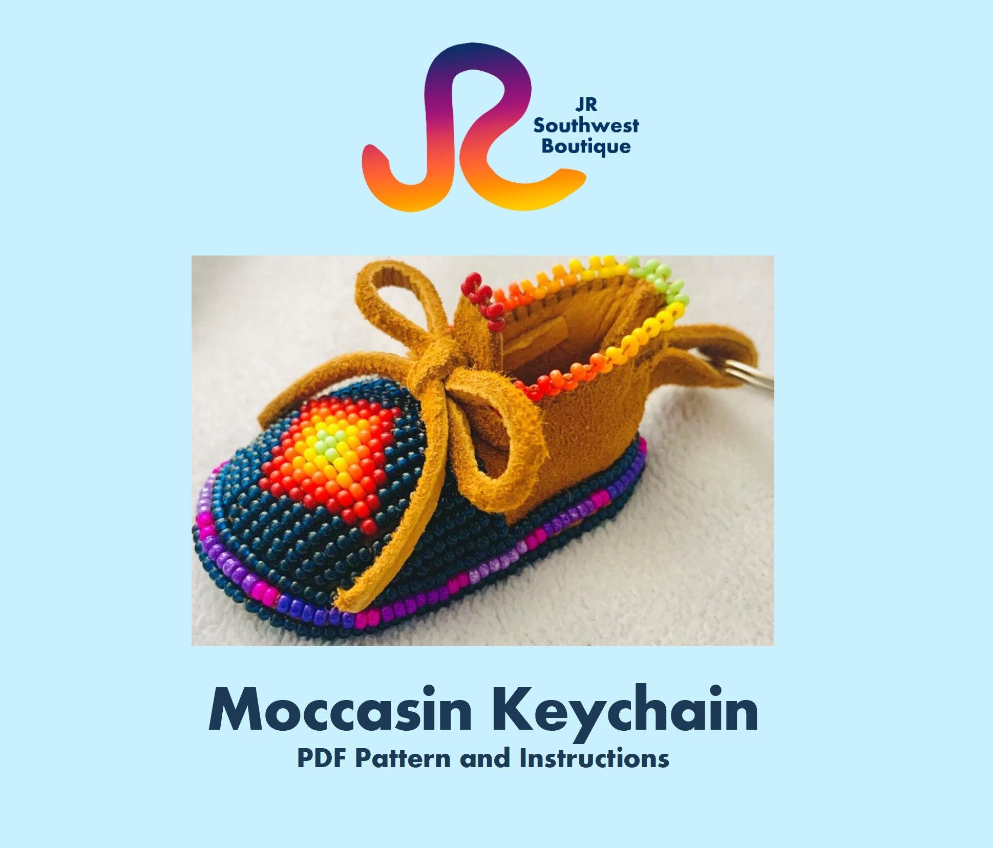 Moccasin Keychain Pattern and Tutorial: Beading Tutorial,assembly ...