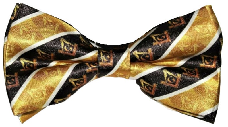 Masonic Bow Tie , NEW Black & Gold Masonic Bow Tie, Freemason Clipon ...