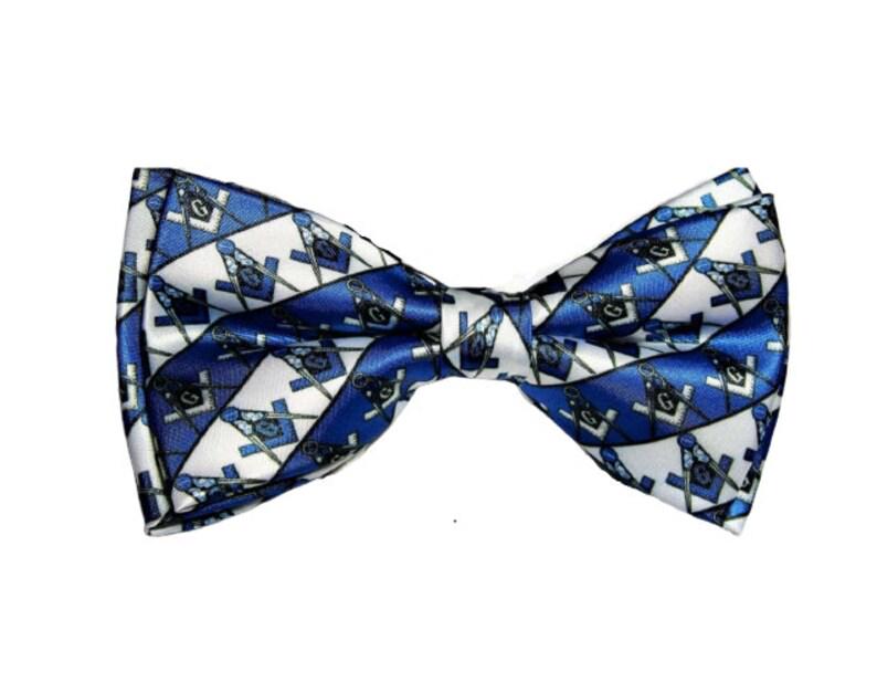 Masonic Blue Bow Tie – Freemason Lodge Formal Attire – Master Mason Bow ...