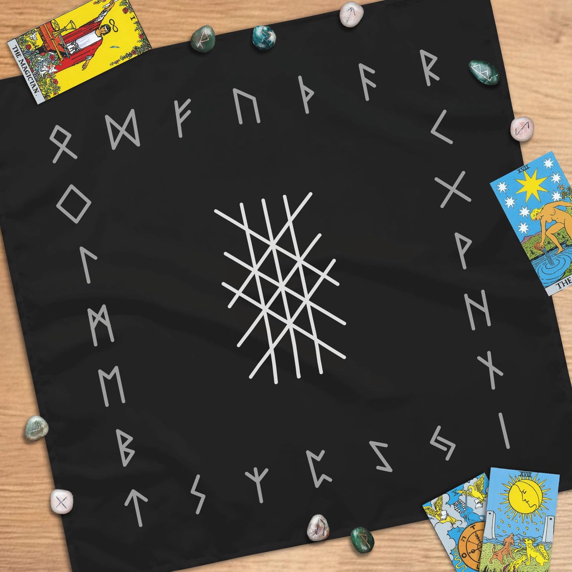 Web of Wyrd Tarot and Altar Cloth for Altar Table, Runes, Oracle Cards ...