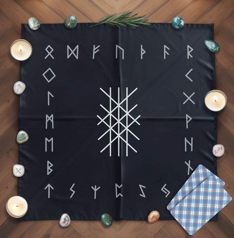Web of Wyrd Tarot and Altar Cloth for Altar Table, Runes, Oracle Cards ...