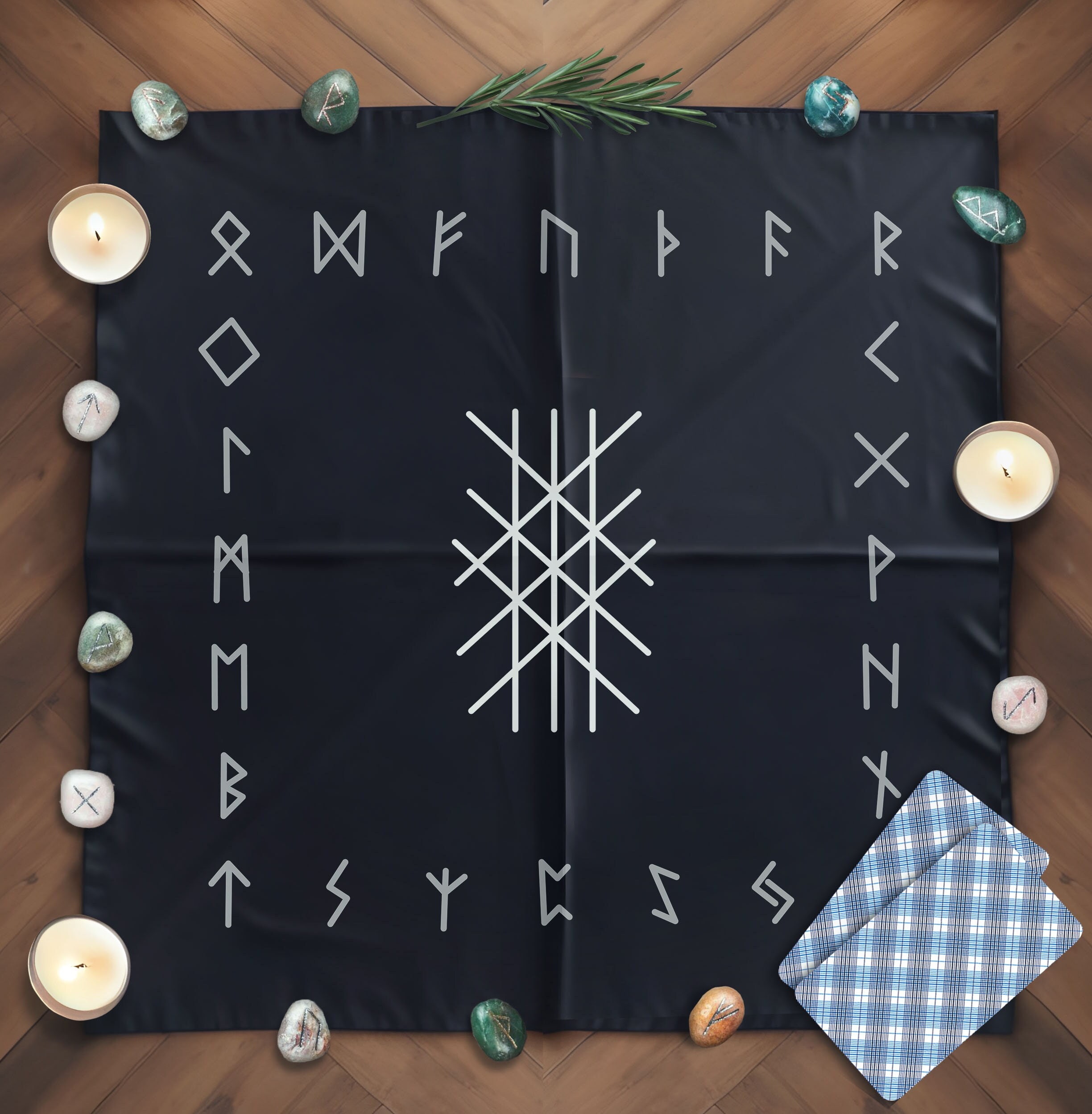 Web of Wyrd Tarot and Altar Cloth for Altar Table, Runes, Oracle Cards ...