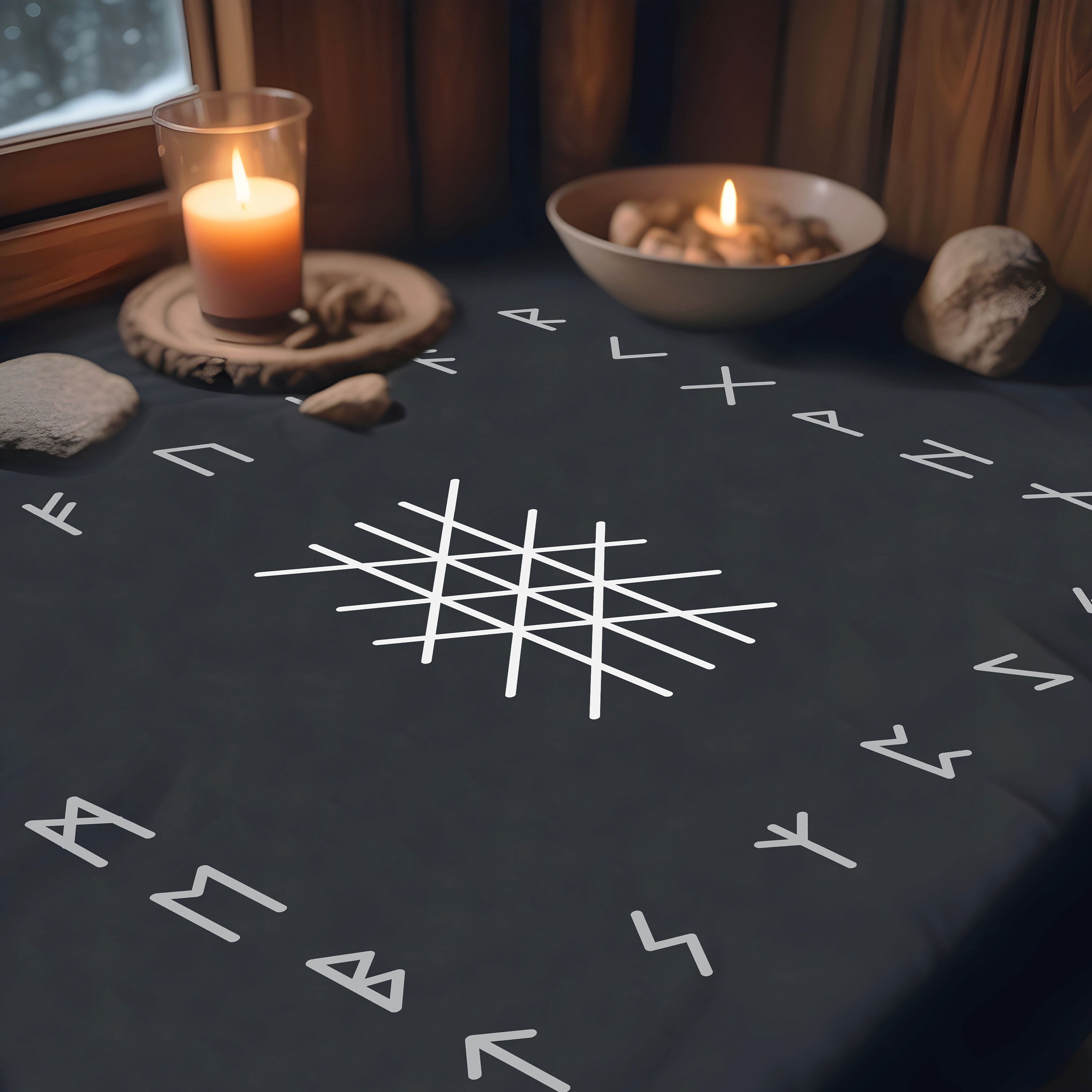 Web of Wyrd Tarot and Altar Cloth for Altar Table, Runes, Oracle Cards ...
