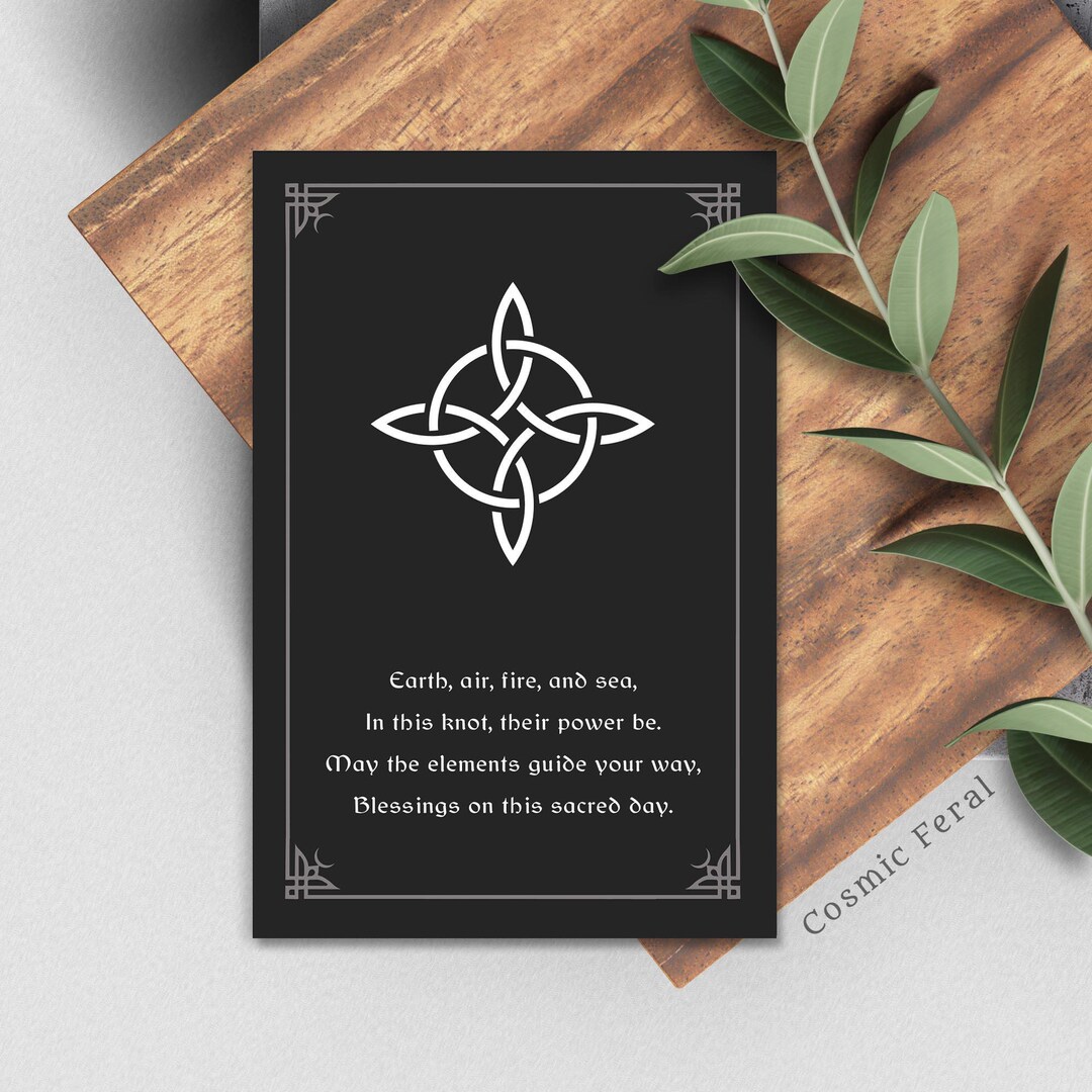 Witch Knot Printable Altar Card | Wiccan Pagan Blessings | Witches ...