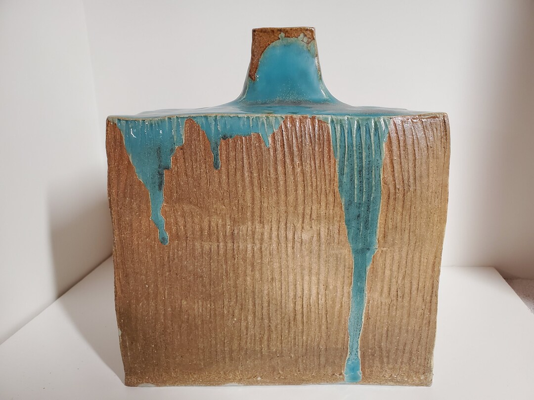 Handmade Ceramic Rectangular Vase - Etsy