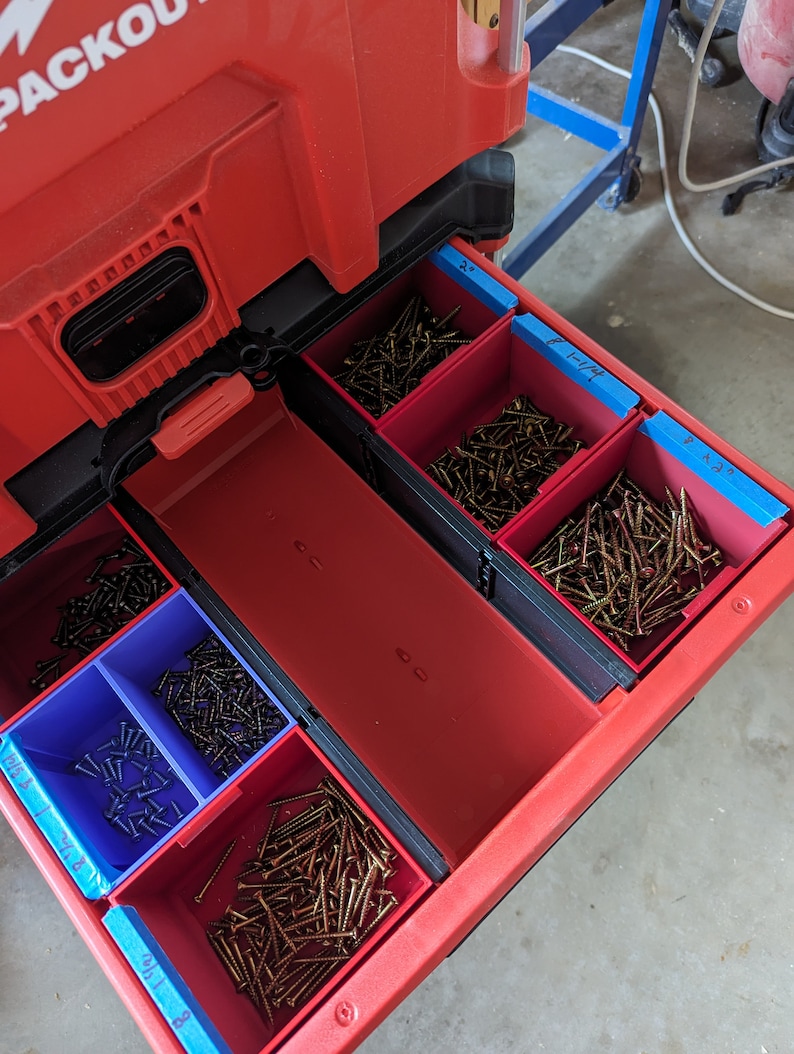 Milwaukee Packout Three Drawer Individual Inserts/bins. Organize Your ...