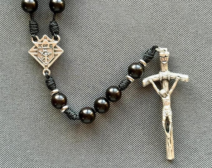 Knights of Columbus Rosary / Handmade Microcord Rosary / Catholic Gift ...