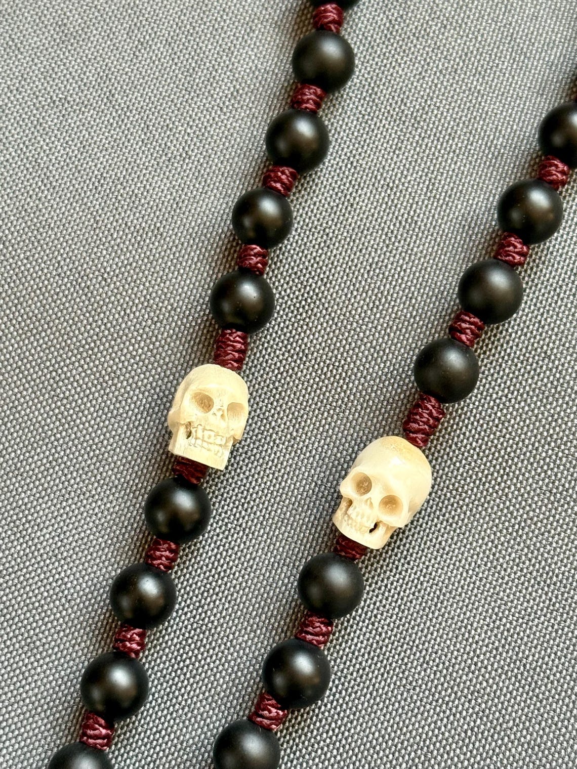 St. Mary Magdalene Memento Mori Rosary - Solid Bronze / Skull Rosary ...