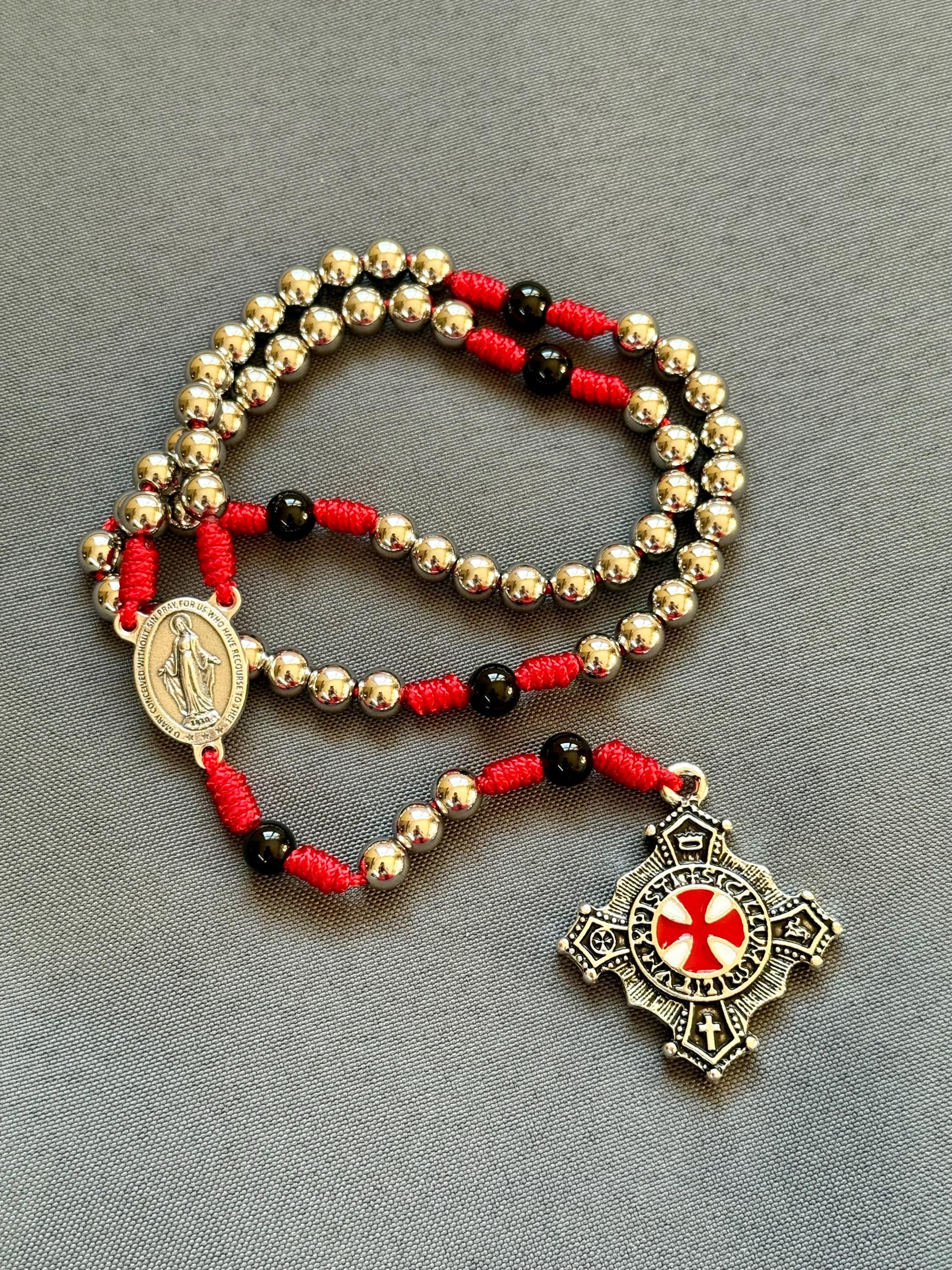 Knights Templar Rosary / Crusaders Paracord Rosary / Stainless Steel - Etsy