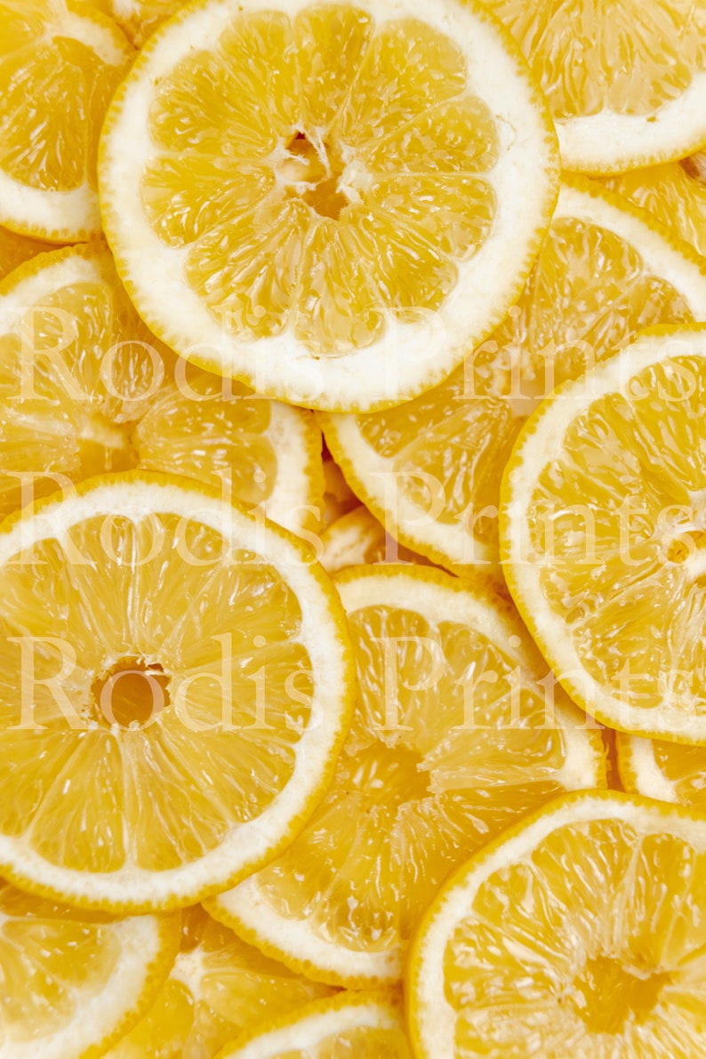 Yellow Lemon Photo Instant Digital Download Wall Art Print Food Food ...
