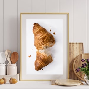 Croissant Photo Instant Digital Download Wall Art Print Food Bake Image ...