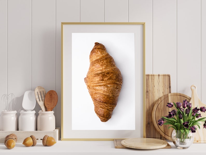 Croissant Photo Instant Digital Download Wall Art Print Food Bake Image ...