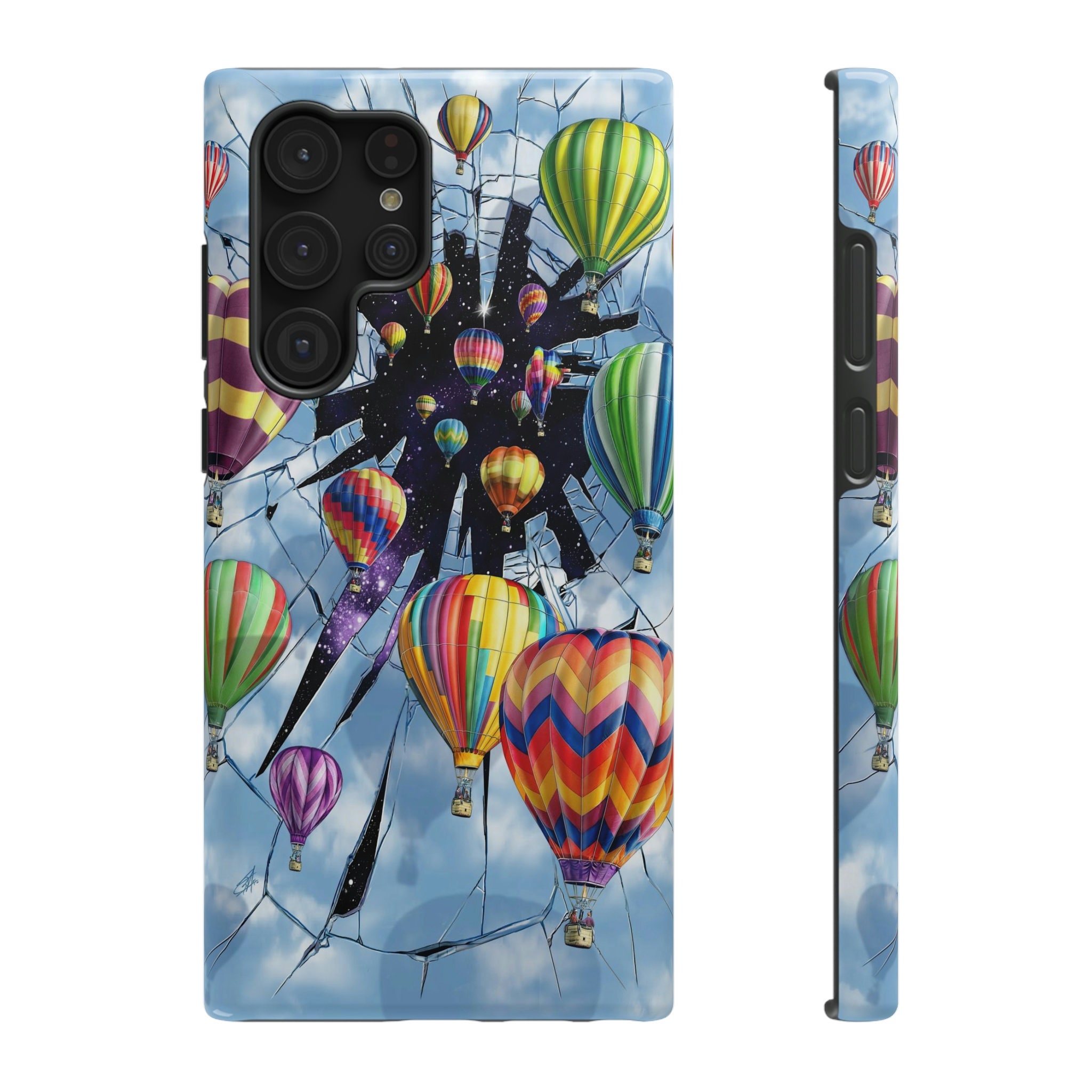 Hot Air Balloons, Glass Sky Impact-resistant Cases for Samsung Phones ...