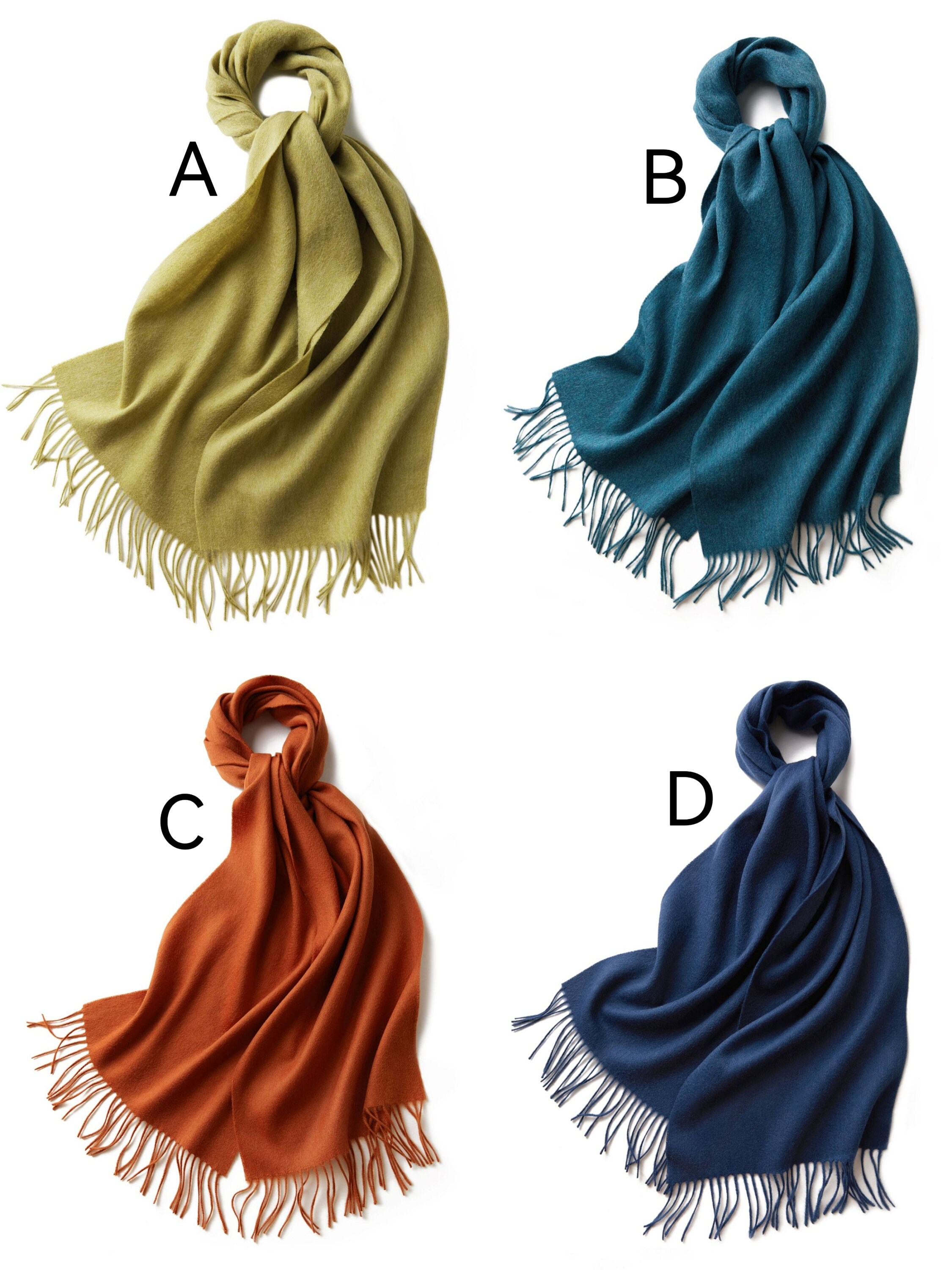 100% Pure New Wool Scarf Australian Merino Soft Lambswool Scarf Fall ...