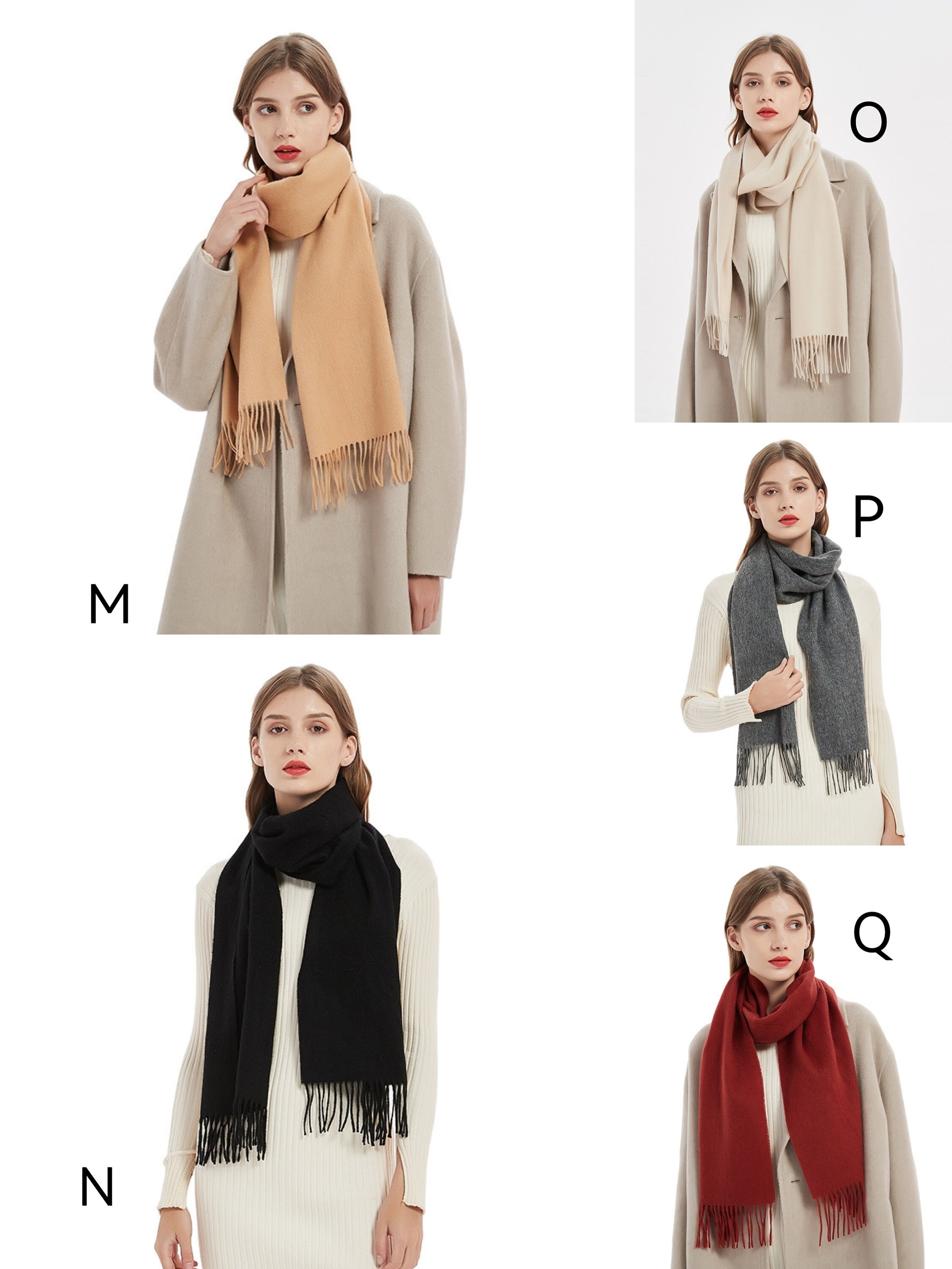 100% Pure New Wool Scarf Australian Merino Soft Lambswool Scarf Fall ...