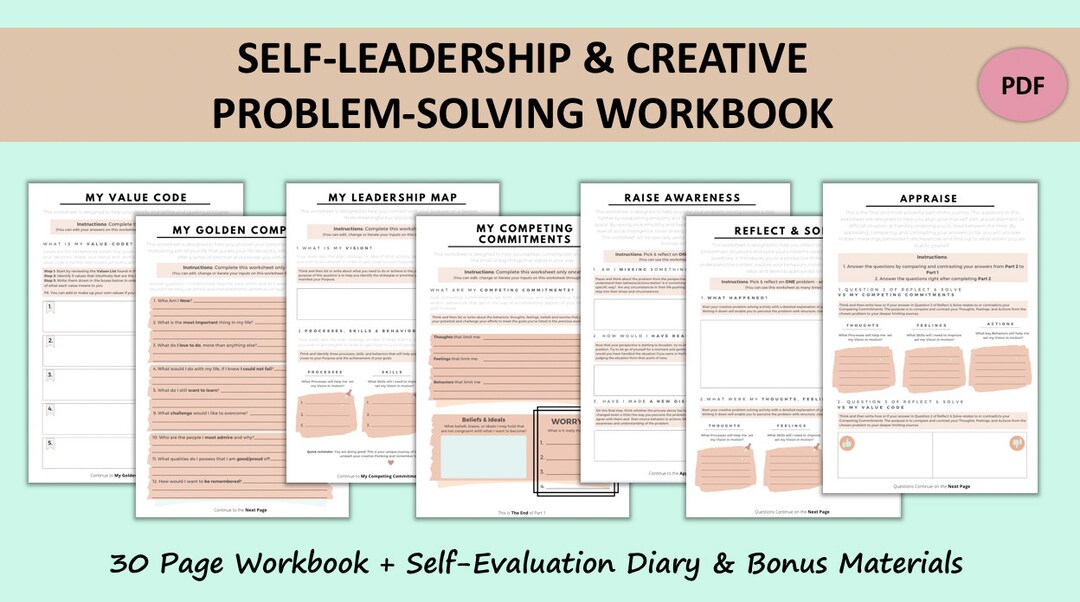 Self-leadership & Creative Problem Solving Workbook - Etsy