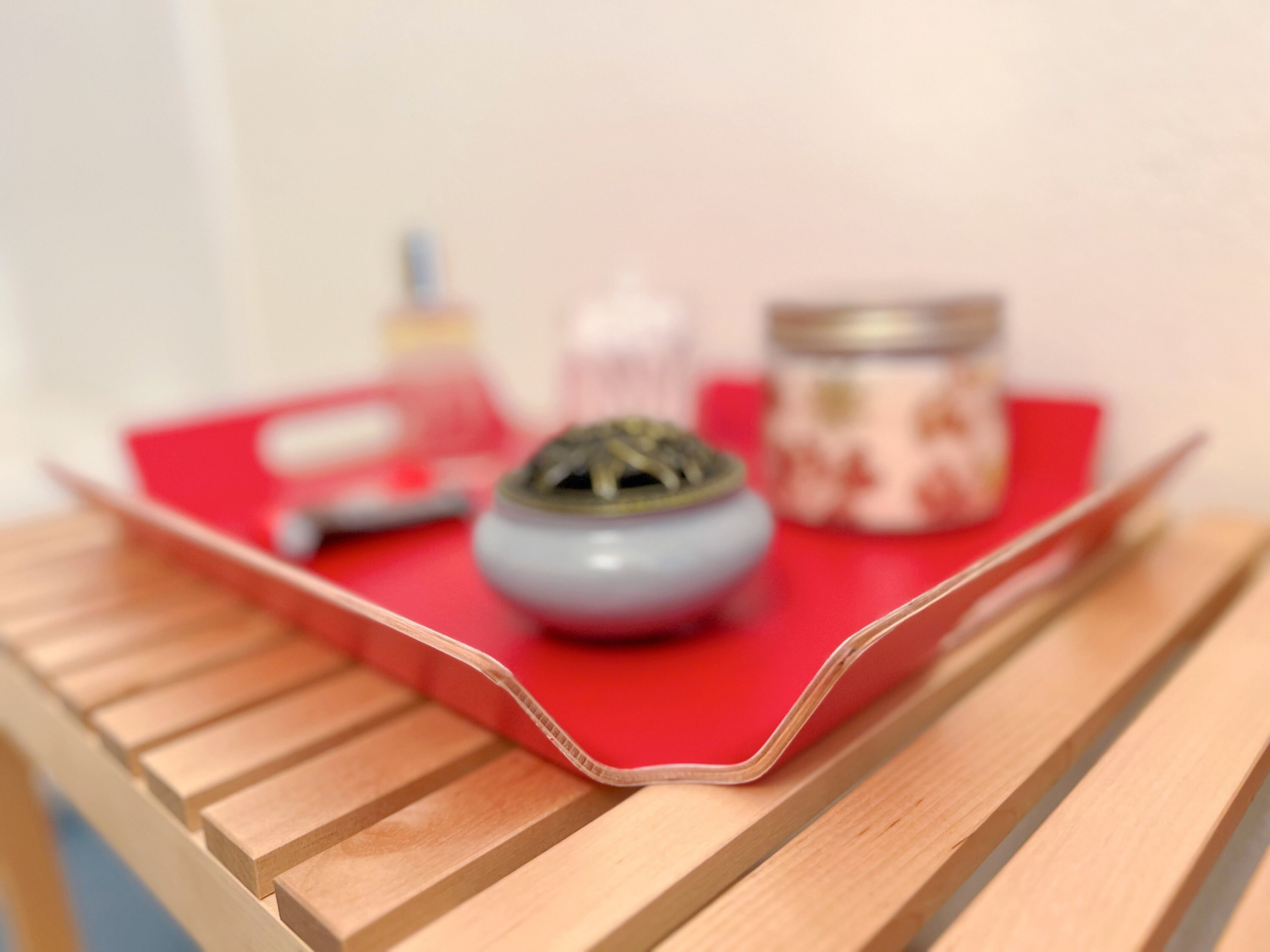 Red Frame Tray With Handle - Etsy