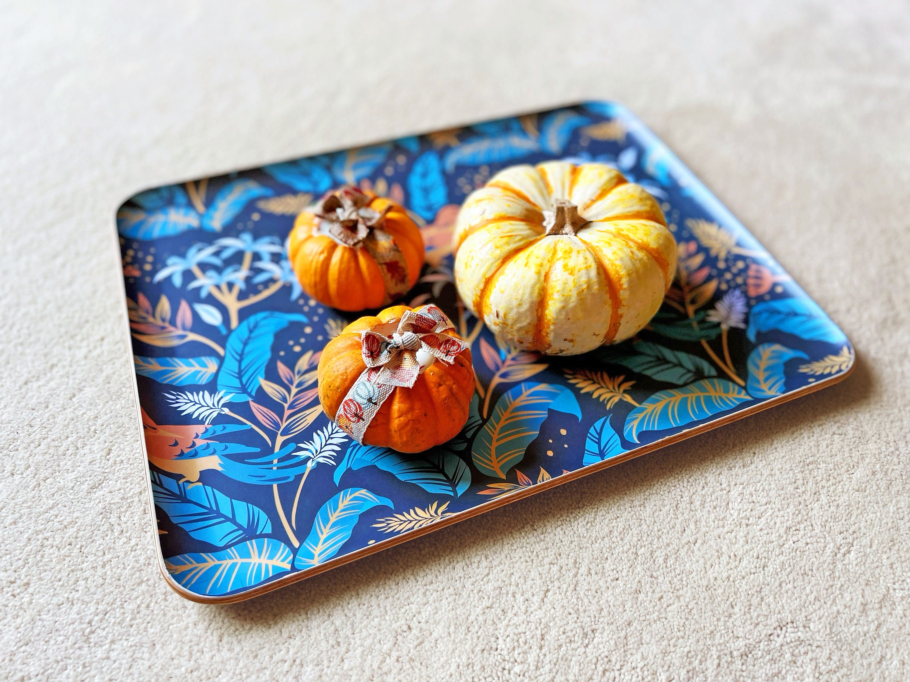 Large Wooden Rectangular Tray (forest) - Etsy