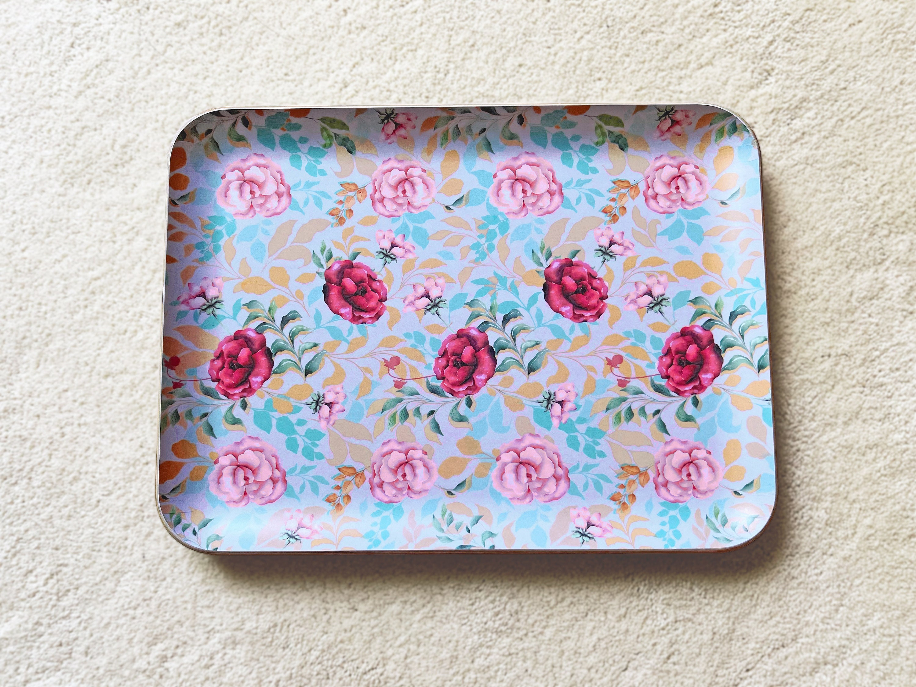 Wooden Rectangular Plate (camellia) - Etsy