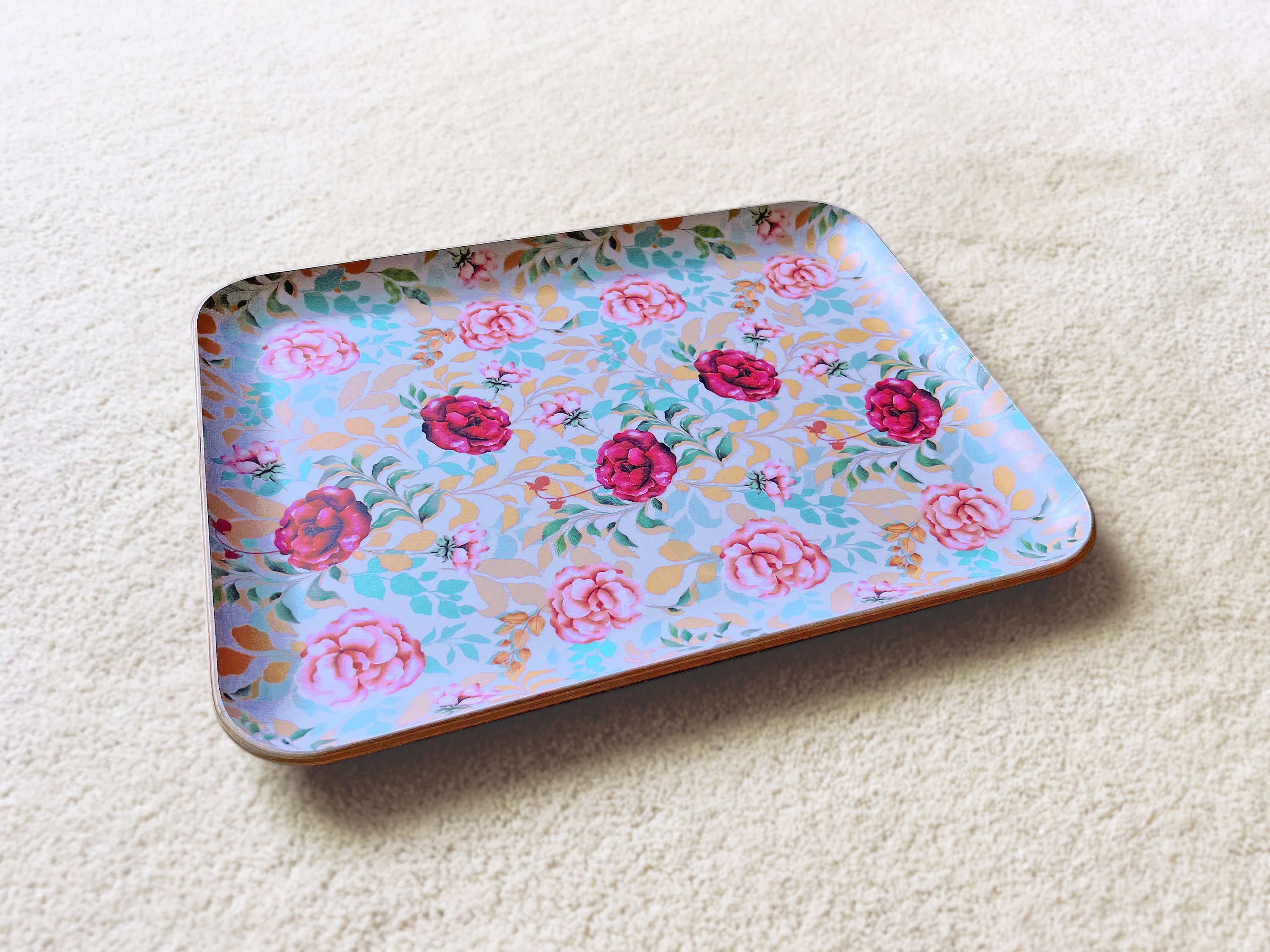 Wooden Rectangular Plate (camellia) - Etsy