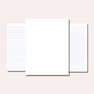 Printable Notebook Paper, 9 Styles, Blue Color, Digital Pdf - Etsy