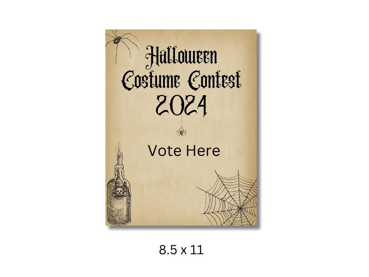 Vintage Costume Contest Halloween Bundle Halloween Ballots Halloween ...