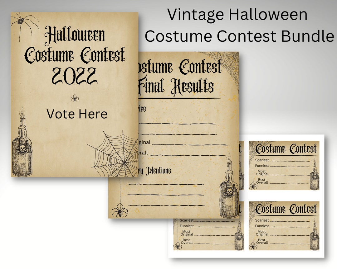 Vintage Costume Contest Halloween Bundle - Etsy