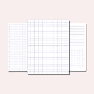 Printable Notebook Paper, 9 Styles, Blue Color, Digital Pdf - Etsy