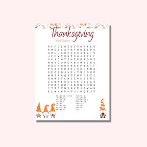 Thanksgiving Game Bundle, Word Search, Word Scramble, Answer Key, - Etsy