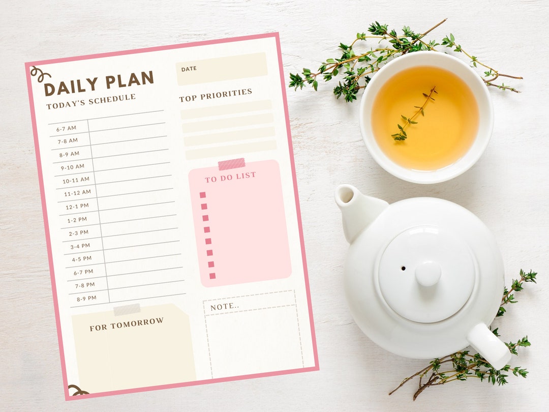 Every Day Planner for 2022, Printable Planner, Daily Schedules ,daily ...