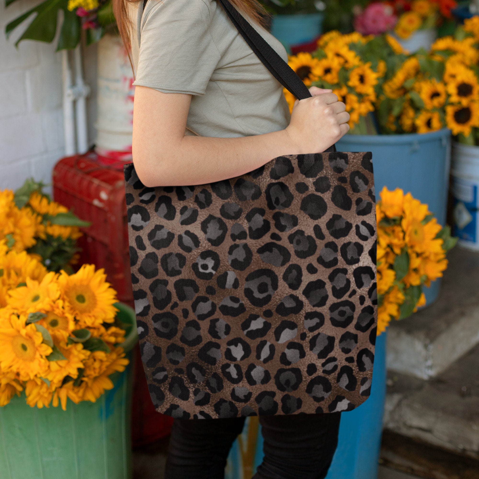 Leopard Tote Bag Leopard Print Accessories Leopard Travel Bag - Etsy