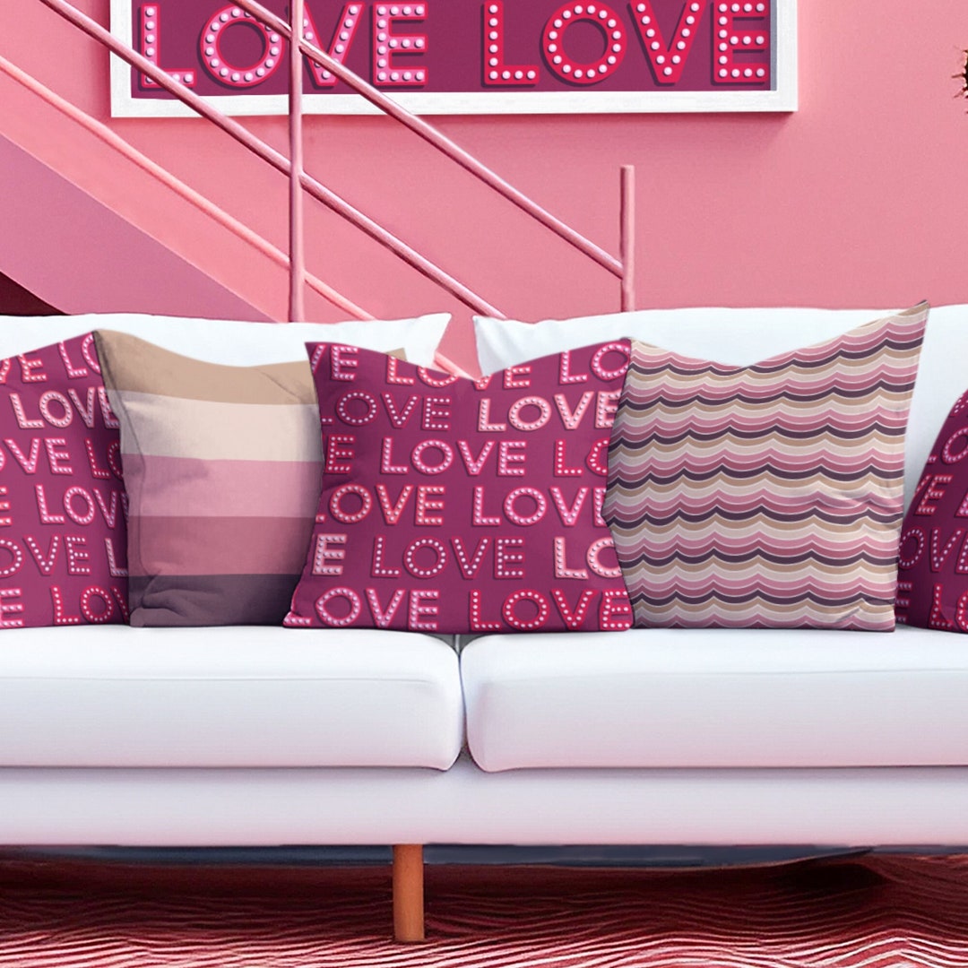 Vintage Love Light Bulb Pillow Retro Pillows Valentines Day Pillow ...