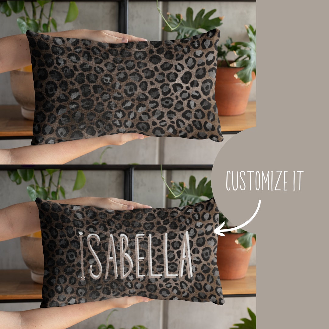 Custom Leopard Pillow Brown Leopard Print Pillow Custom Pillows Custom ...