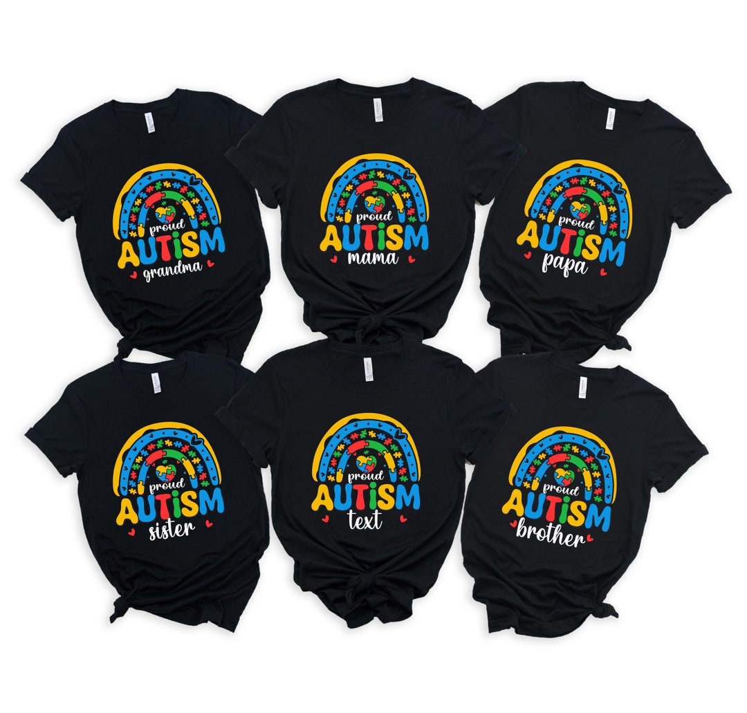 Proud Autism Family Custom Shirt,proud Autism Custom Tshirt,autism ...