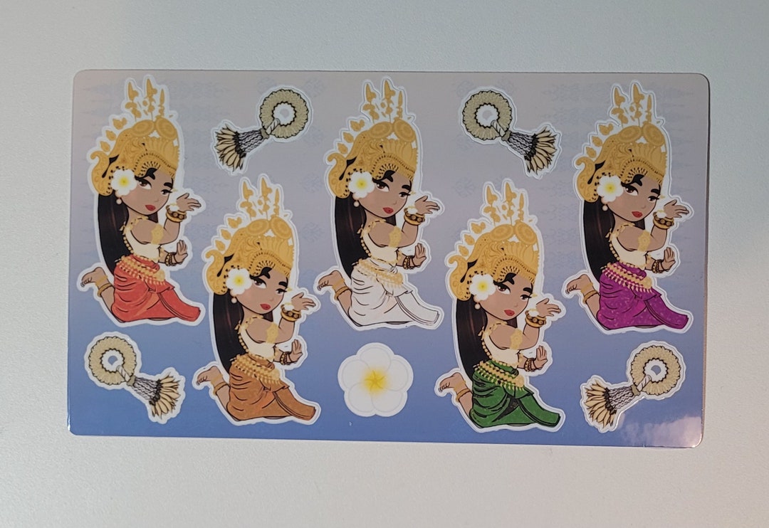 Apsara Dancer Glossy Vinyl Sticker Sheet - Etsy