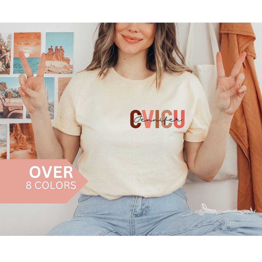 Personalized CVICU Nurse Shirt, Custom CVICU Nurse T-shirt, CVICU Nurse ...