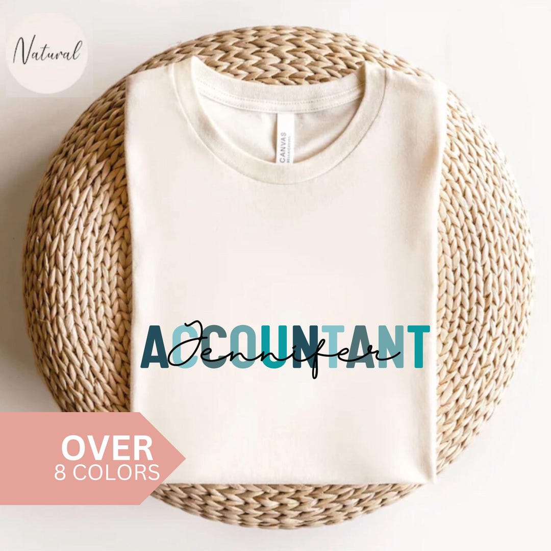 Personalized Accountant Shirt, Custom Book Keeper T-shirt, Accountant ...
