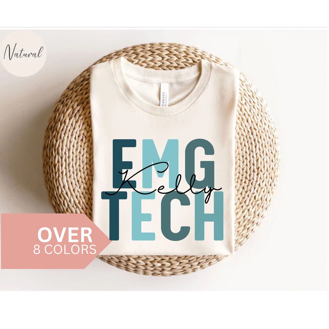 Personalized EMG Tech Tech Shirt, Custom EMG Technician T-shirt, EMG ...