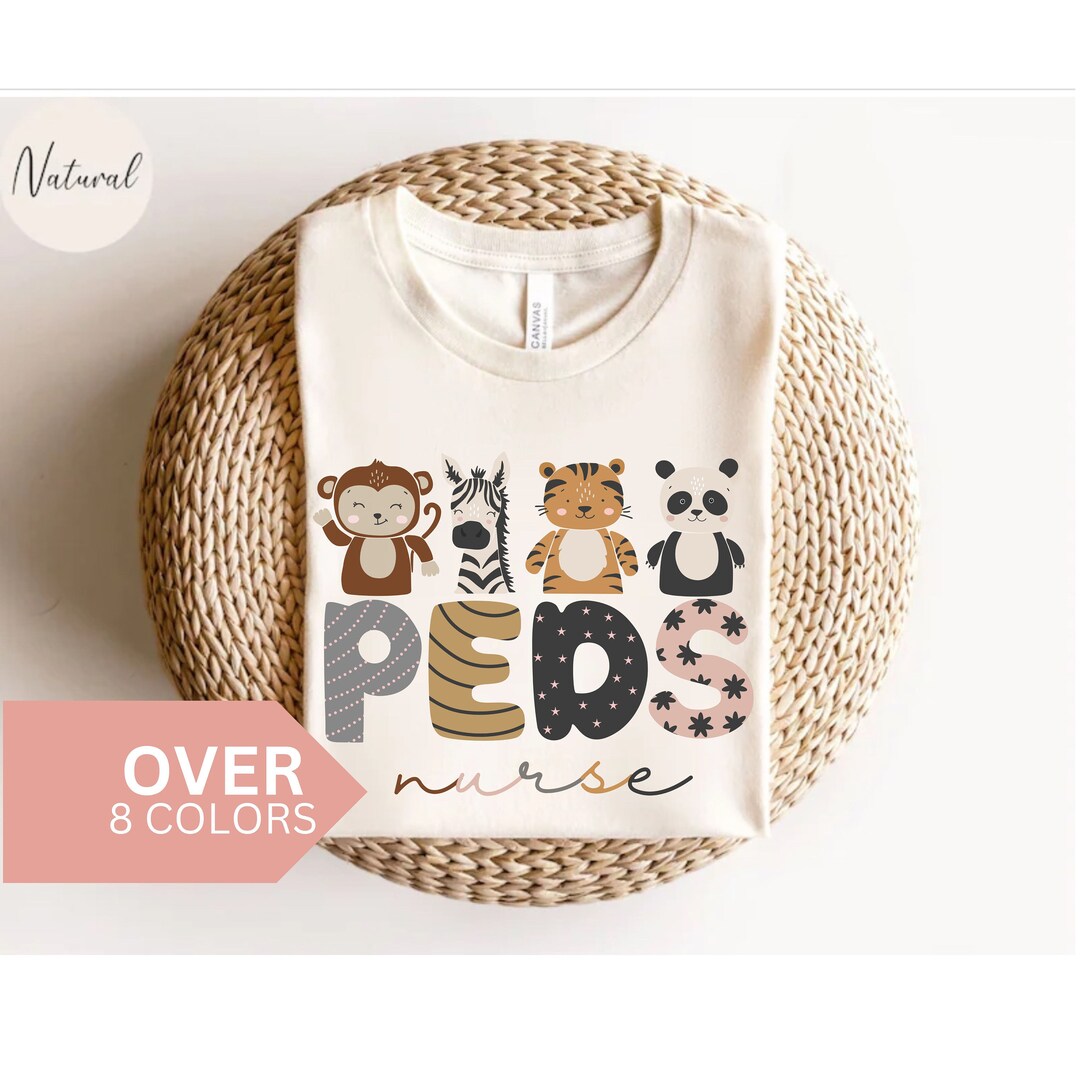 Pediatric Nurse Shirt, PEDS Animals T-shirt, PEDS Nurse T Shirt, Peds ...