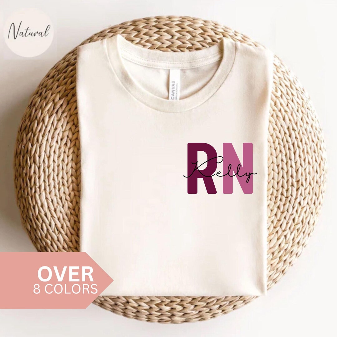 Personalized RN Nurse Shirt, Custom RN Nurse T-shirt, RN Nurse Tshirt ...