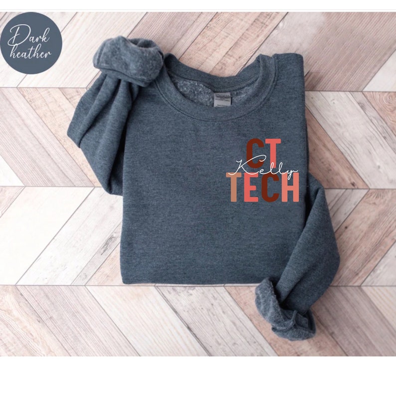 Personalized CT Tech Sweatshirt, Custom CT Technologist Shirt, CT Tech ...
