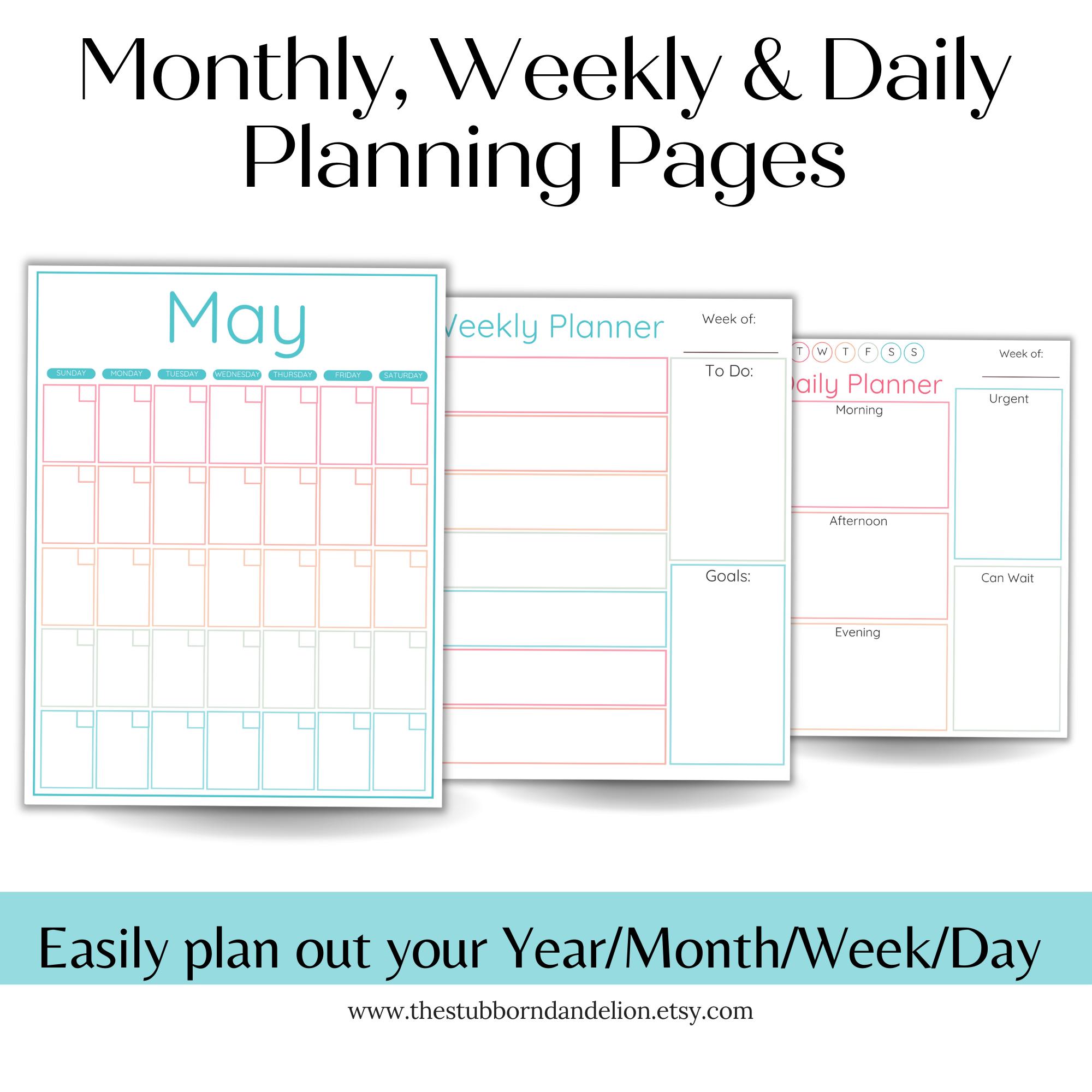 Printable Homeschool Planner Bundle | Lesson Plan | Gradebook | Daily ...