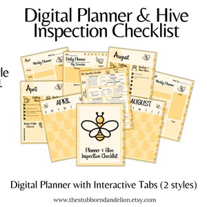 Beekeeper Digital Planner & Hive Inspection Checklist Bundle - Etsy