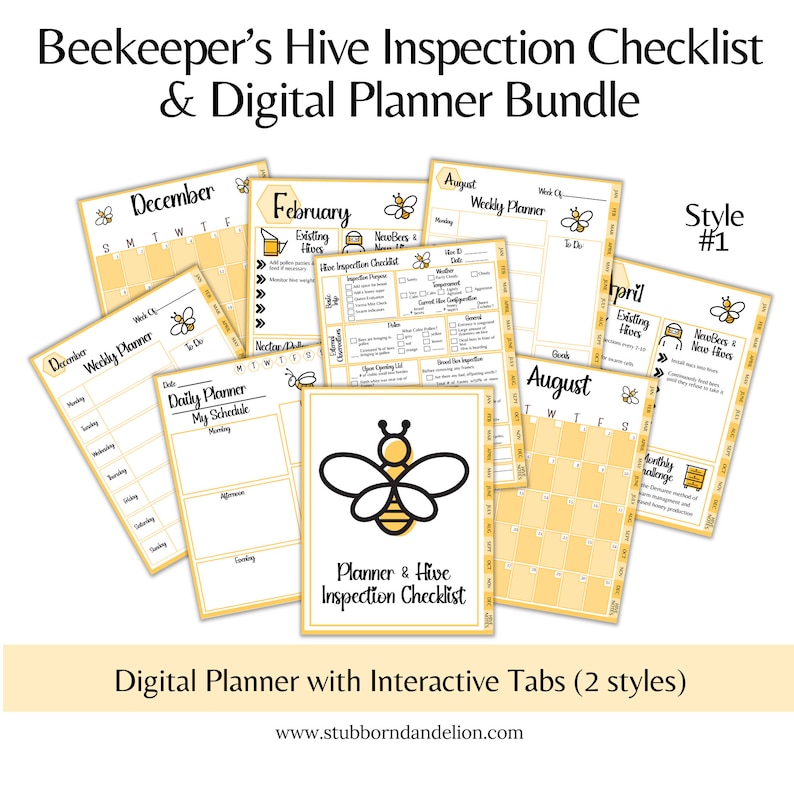 Beekeeper Digital Planner & Hive Inspection Checklist | 2025,2026 ...