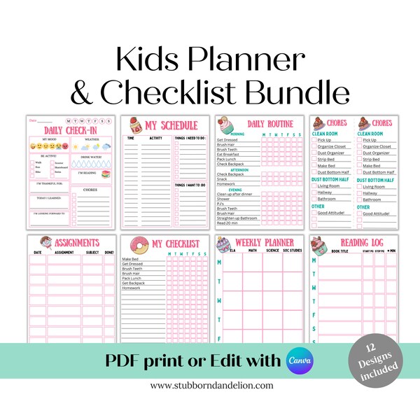 Kids Daily Checklist - Etsy
