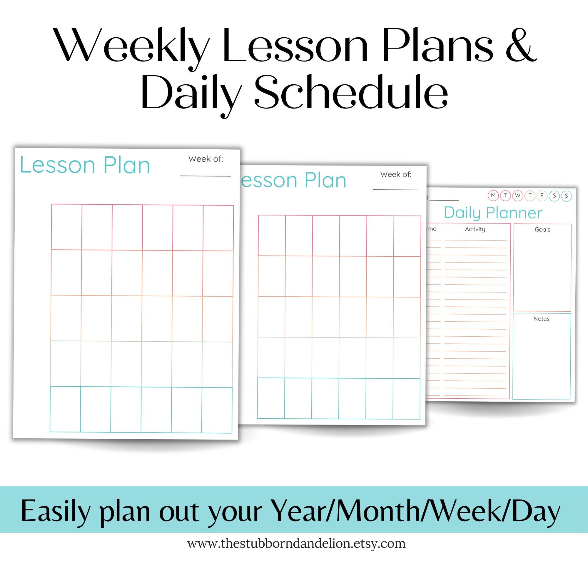 Printable Homeschool Planner Bundle | Lesson Plan | Gradebook | Daily ...